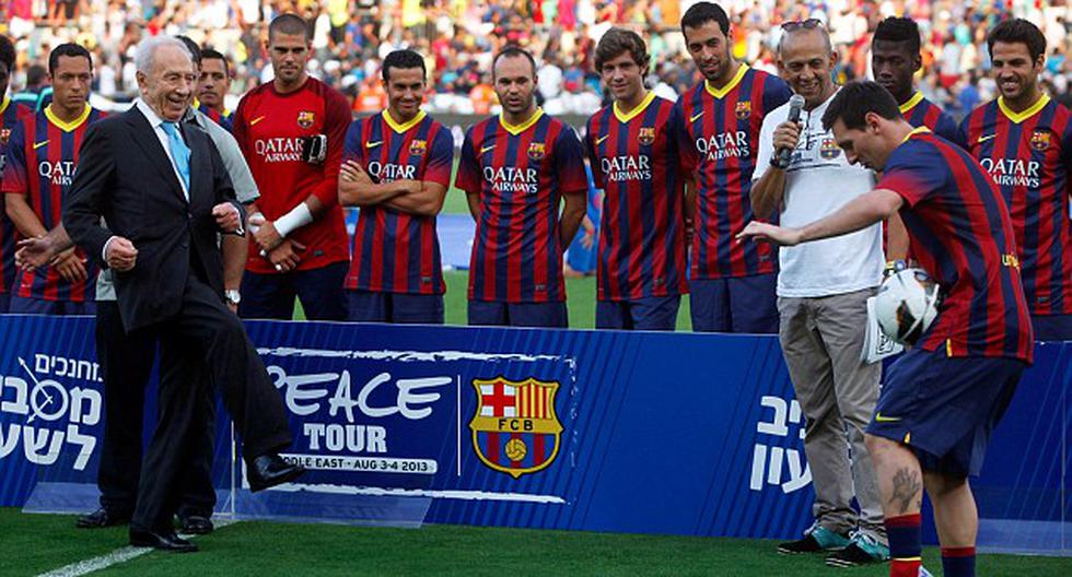 Lionel Messi recibió un pelotazo del presidente de Israel [VIDEO ...
