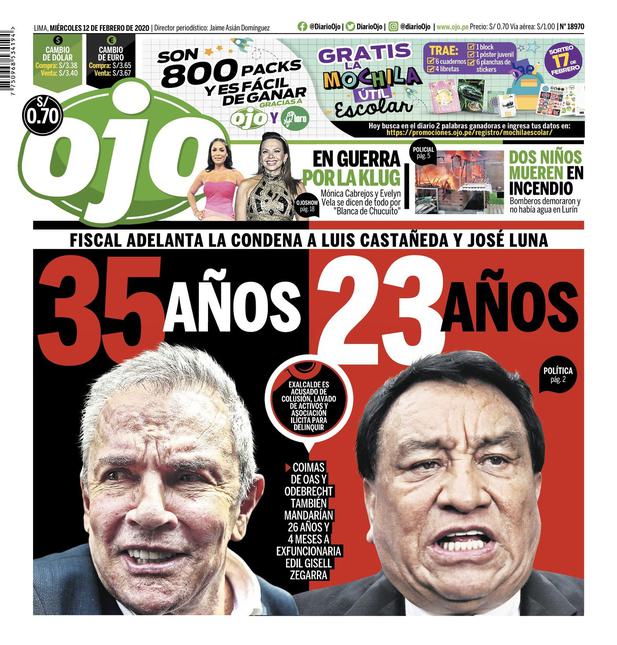 Portada Diario OJO 12 de Febrero web ojo | IMPRESA | OJO