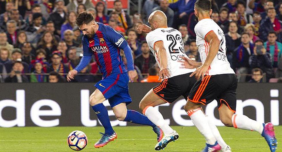 Barcelona, de los pies de Lionel Messi, vence 4-2 al Valencia ...