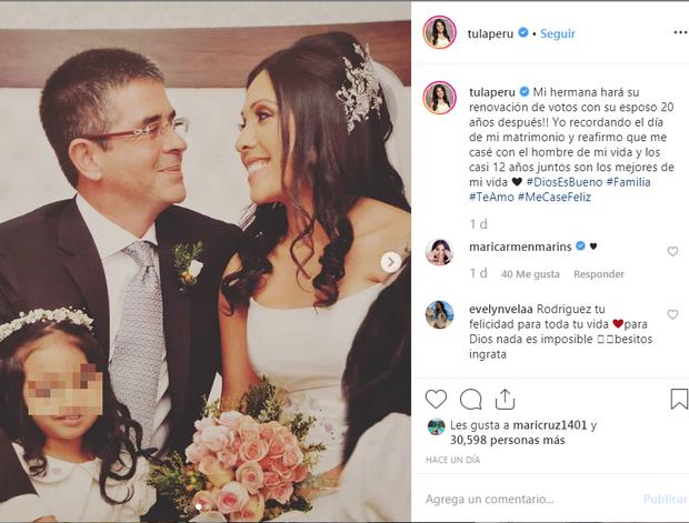 Tula Rodríguez espera renovar sus votos de boda con Javier Carmona ...