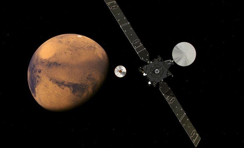 El orbitador que estudiará los gases orbita ya Marte, el planeta rojo ...