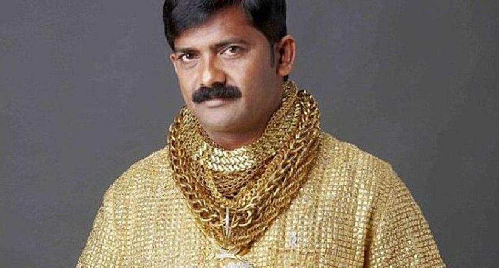 ¿Recuerdas al millonario indio famoso por usar una camisa de oro? Así ...